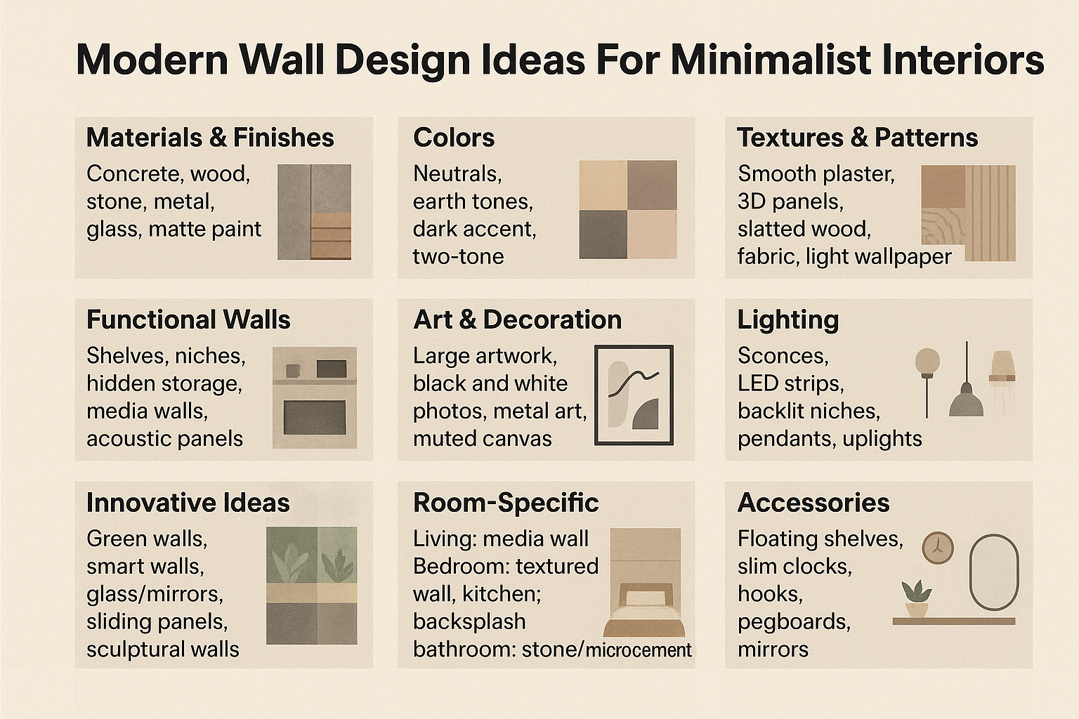 Modern Wall Design Ideas For Minimalist Interiors