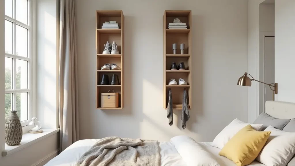 14 Smart Wall Storage Ideas For Small Bedroom Spaces - BricksBeam